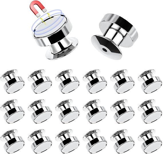 20pcs Magnetic Pin Backs, Metal Locking Pin Keepers Locks Backs for ...