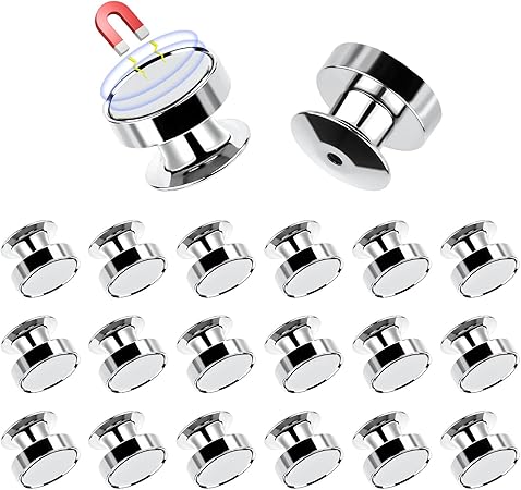 20pcs Magnetic Pin Backs, Metal Locking Pin Keepers Pin Locks Backs for ...