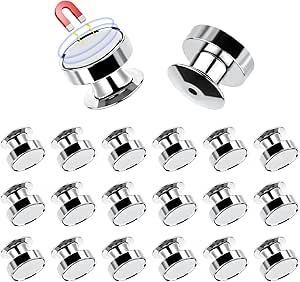 20pcs Magnetic Pin Backs, Metal Locking Pin Keepers Pin Locks Backs for ...