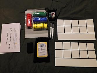 Amazon.com: Magnetic Ten Frame Set: 2 Durable Extended Ten-Frames + 48 Counters + 38 Math Flash ...