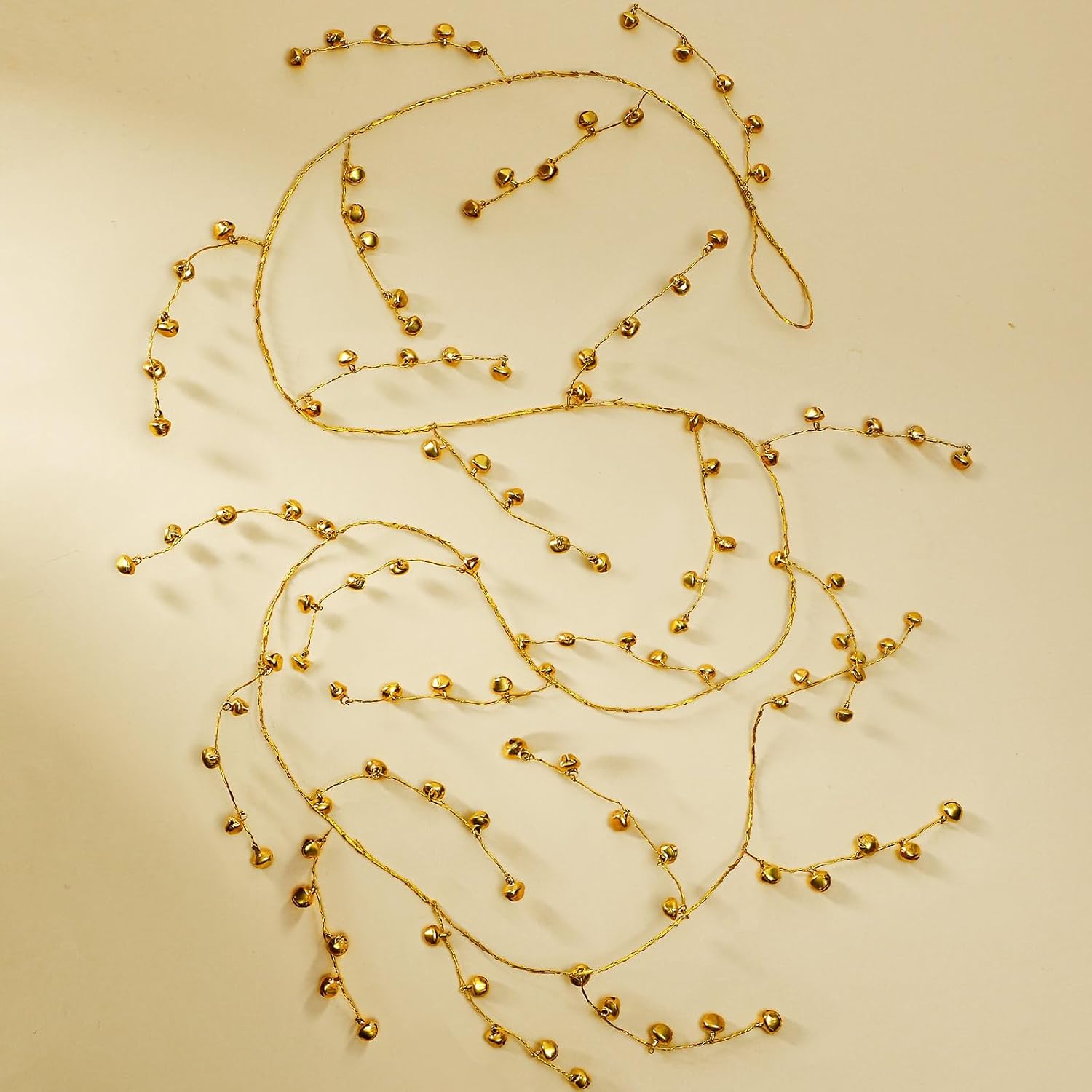 Amazon.com: Sosation 78 Inch Christmas Jingle Bell Garland Gold Metal ...