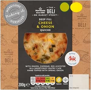 Morrisons Cheese & Onion Quiche 200g : Amazon.co.uk: Grocery