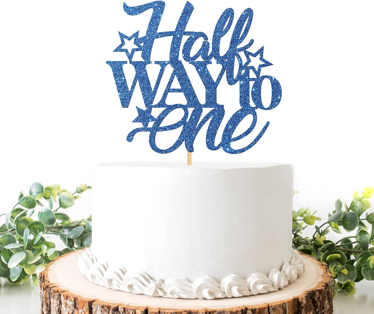 Amazon.com: Half Way to One Cake Topper, Baby Boy or Girl 1/2 Half ...
