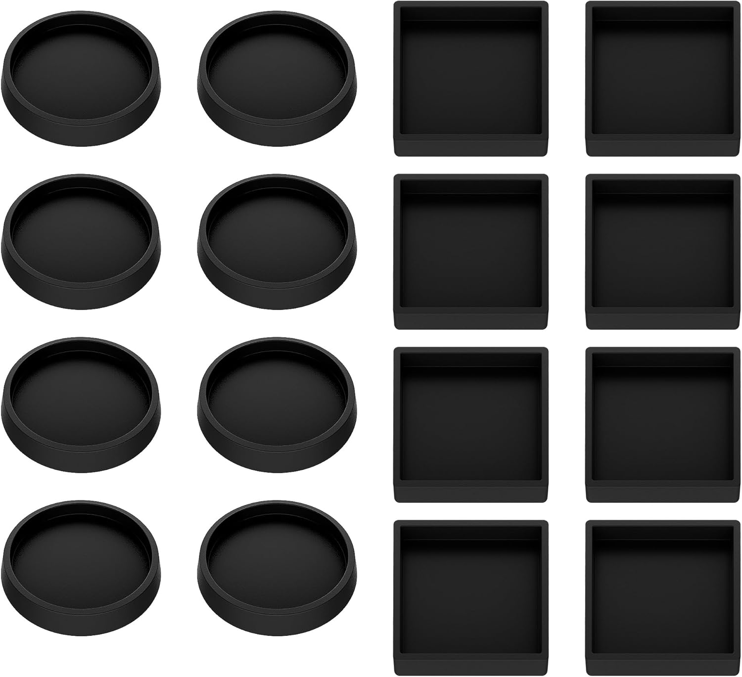 Furniture Leg Coasters 8Pcs Caster Cups 2.5”Non Slip Rubber Pads ...