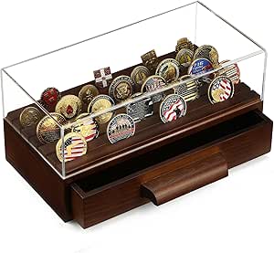 Amazon.com: ArtBoutiq Coin Display Case – Wooden Challenge Coin Display ...