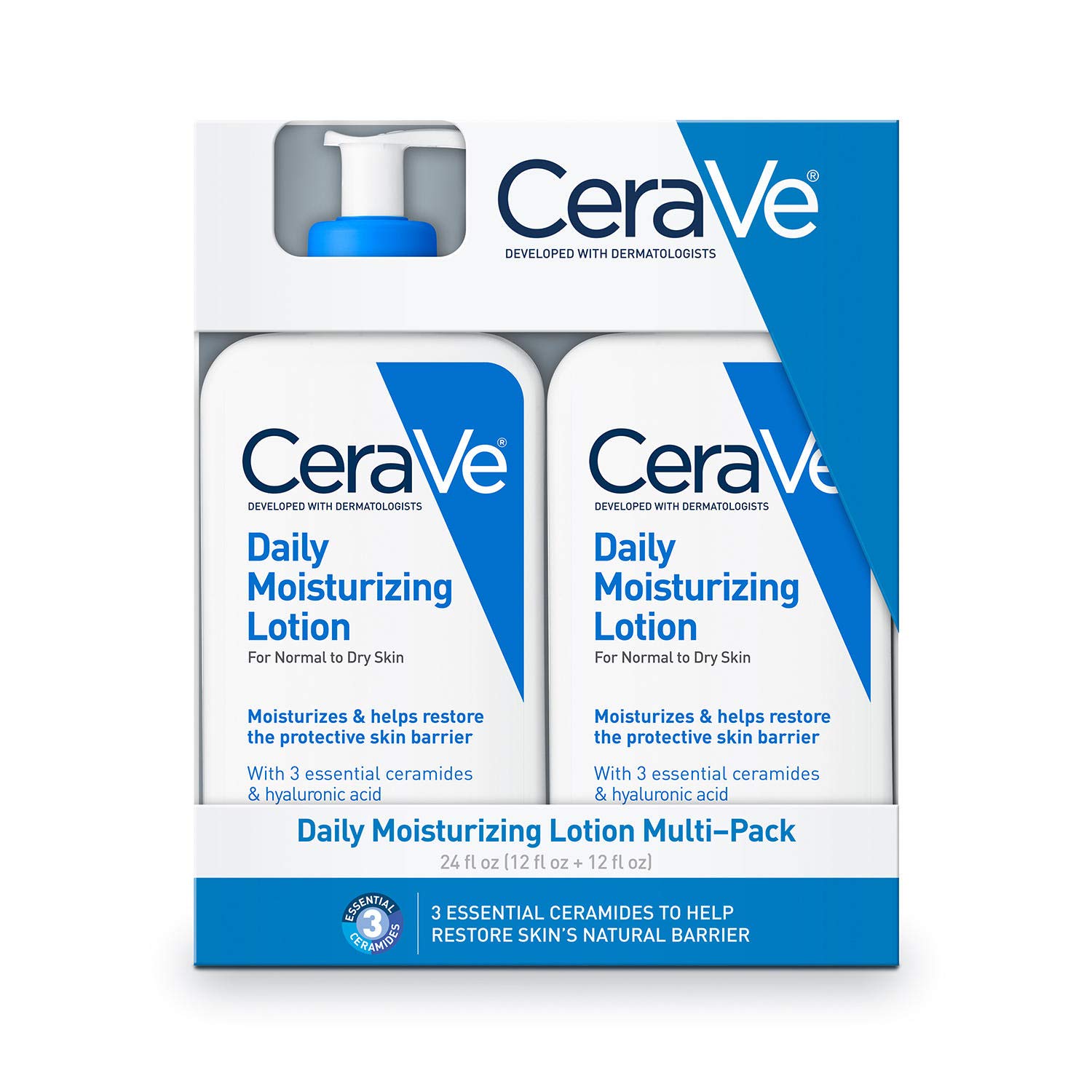 Amazon.com : CeraVe Moisturizing Lotion - 12 oz - 2 pk - Packaging May ...