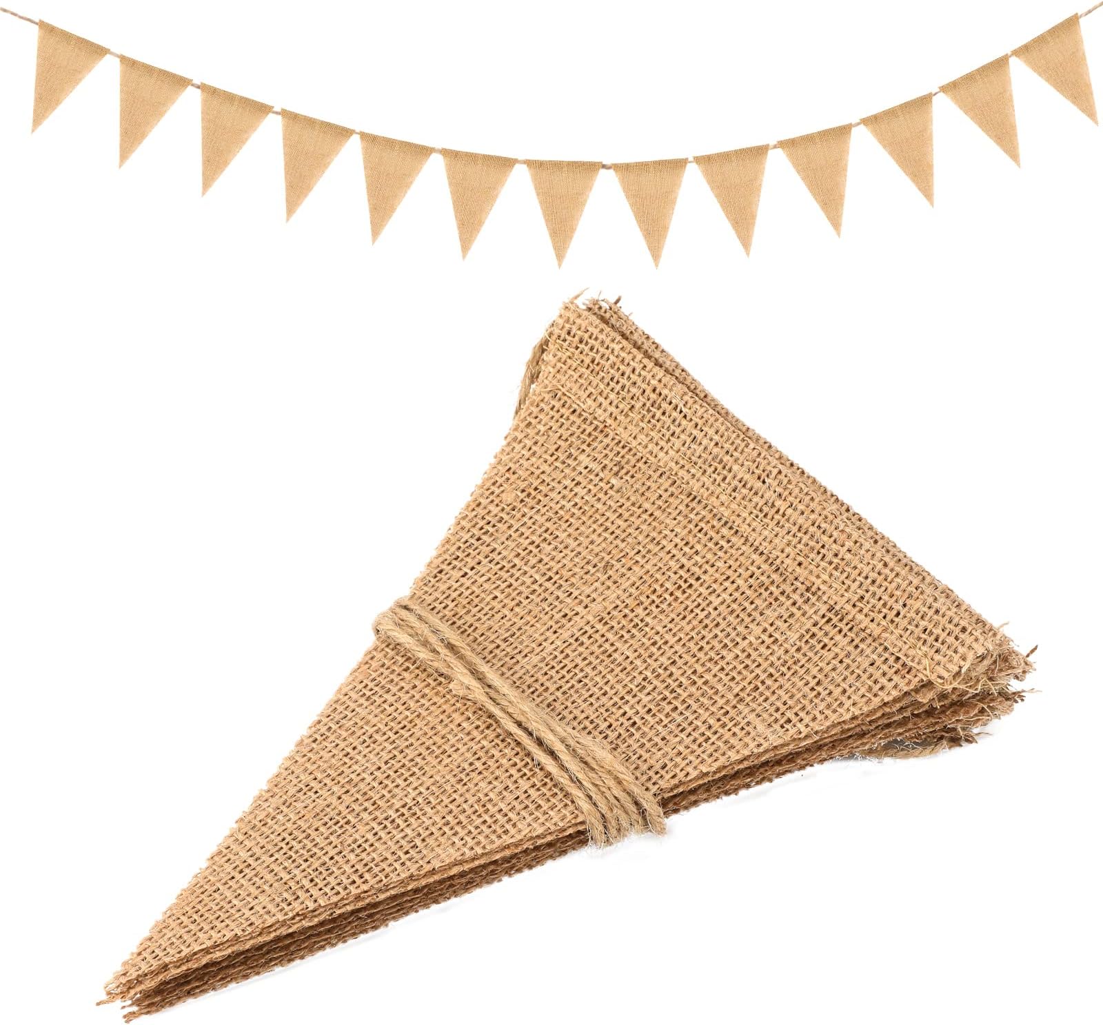 30 Flags DIY Burlap Banner kit, DIY Wedding Banner, DIY Burlap Bunting ...