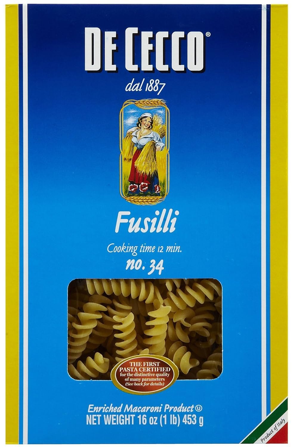 Amazon.com : De Cecco Fusilli Boxes - 16 oz : Grocery & Gourmet Food