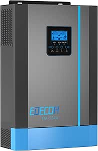 EDECOA 5500W Solar Hybrid Inverter 48V DC to 230V 240V AC, 110V MPPT Solar Charger Controller ...