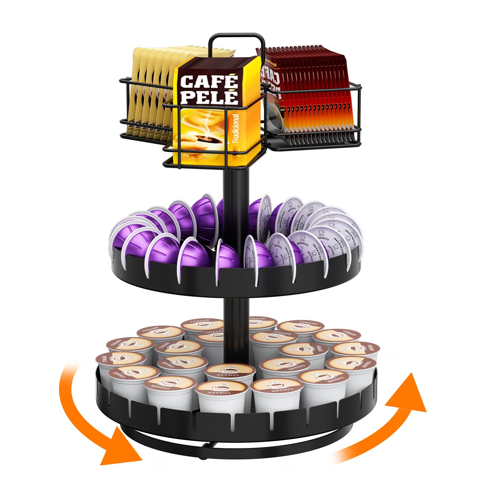 Amazon.com: RCHYFEED K Cup Holder Carousel,Rotary Coffee Pod Holder ...