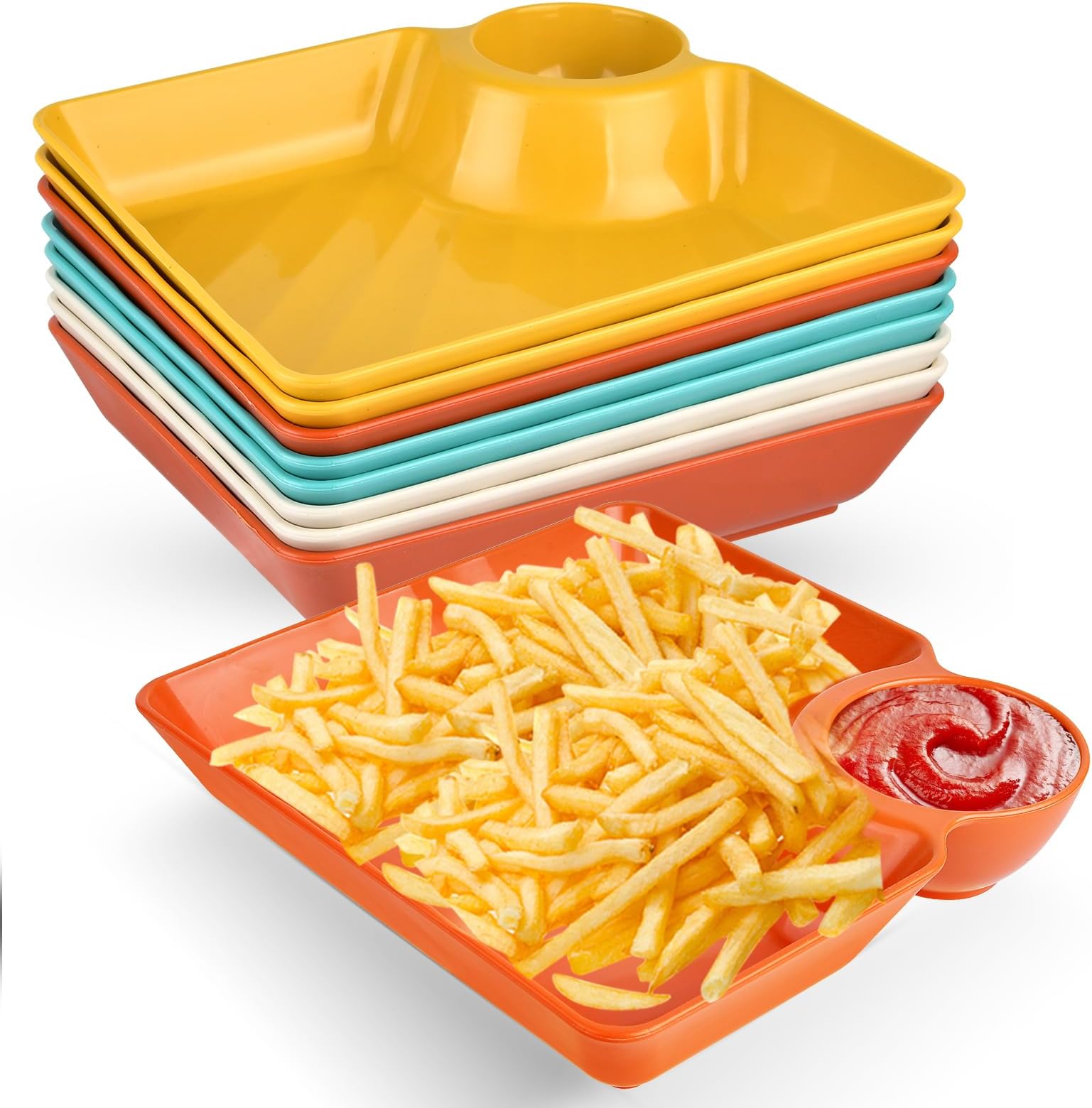 Amazon.com | JIABEIUS 34pcs Chip and Dip Serving Platter Set, Plastic ...
