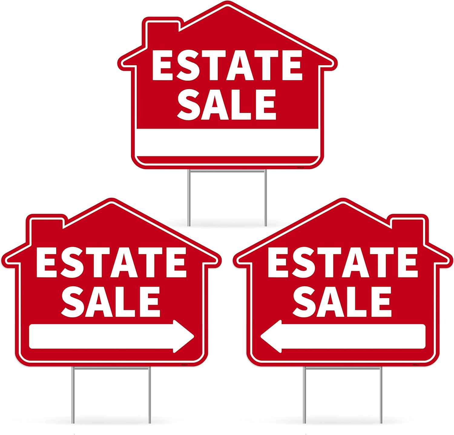 Amazon.com : 3PC Estate Sale Yard Sign with Stake, 17 Inches by 13 ...