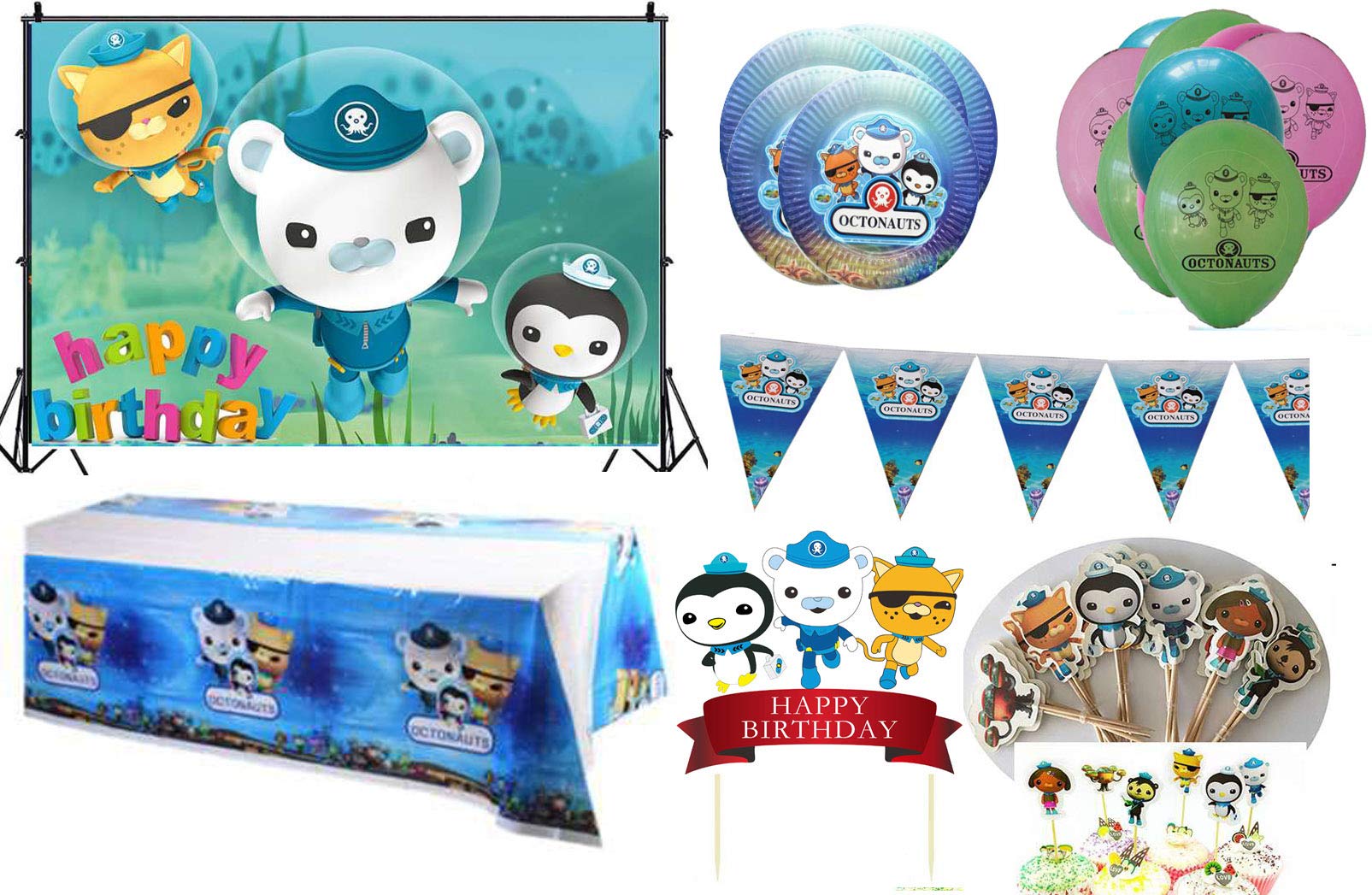Buy Party Decorations Octonauts Backdrop Table Cover Banners Birthday ...