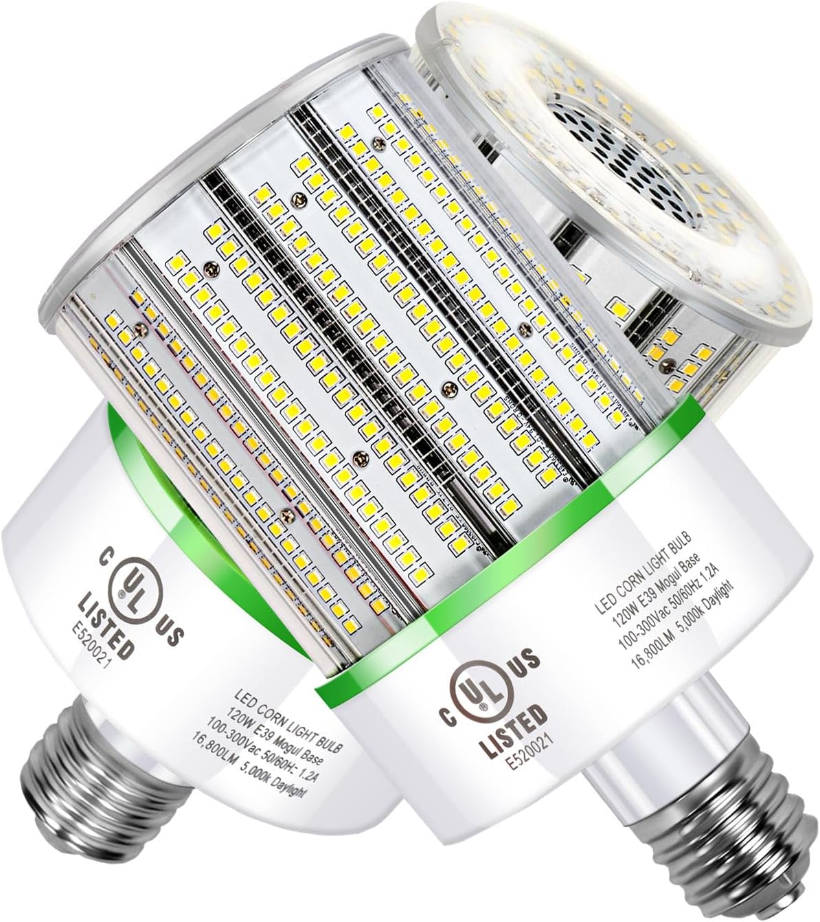 TJBB UL Listed 2-Pack 120W LED Corn Cob Light Bulb, E39 Large Mogul ...