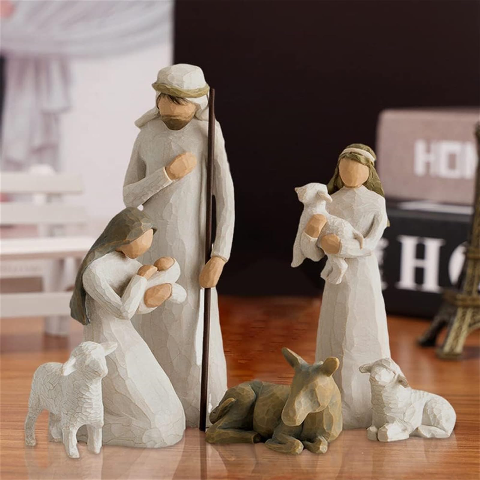 Nativity Scene Jesus Birth Set Statue Christmas Nativity Set Resin ...