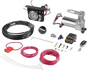 VEVOR Air Shock Controller Kit, 12V 100PSI On Board Air Compressor ...