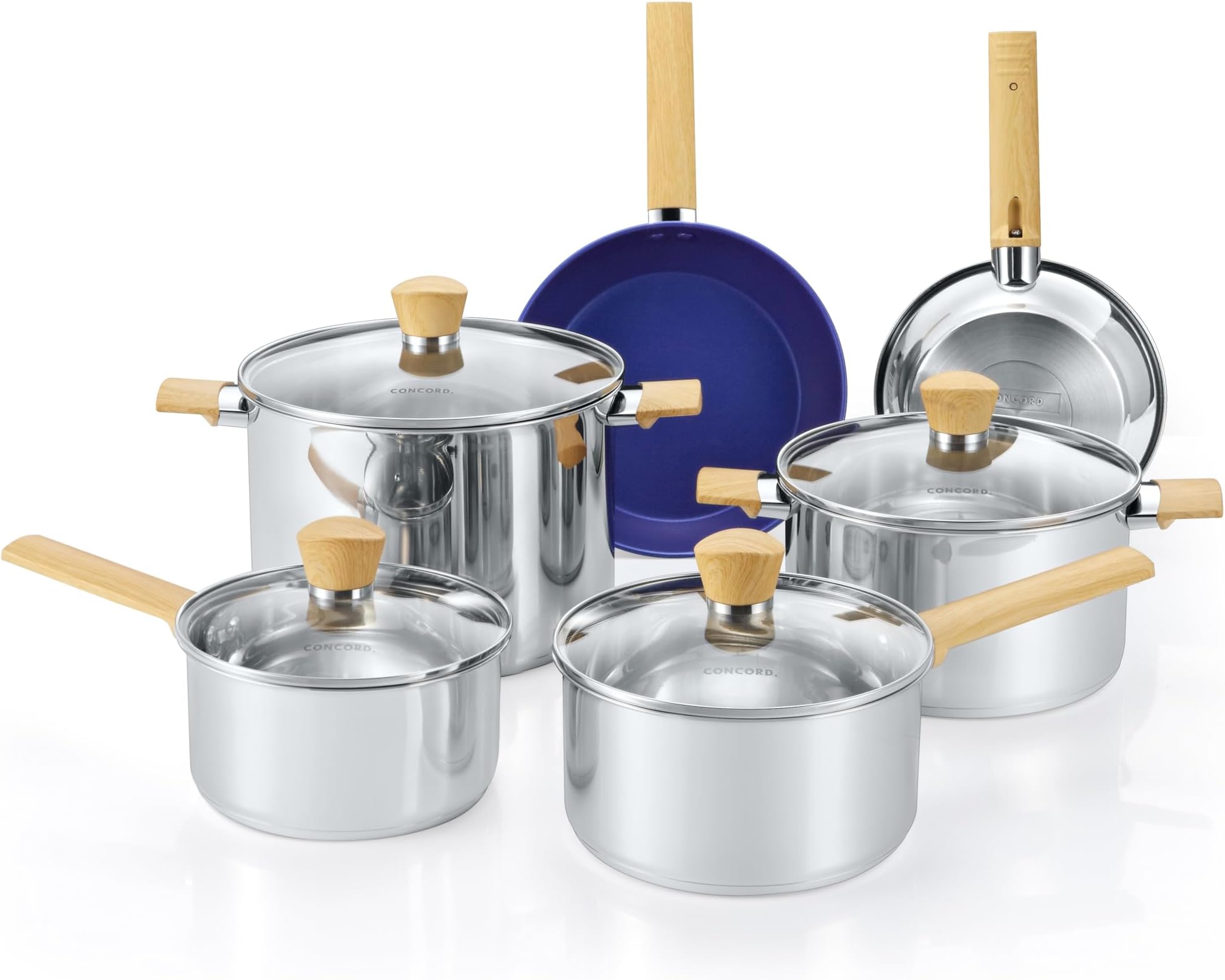 Amazon.com: Gourmet Edge 7 Piece Stainless Steel Cookware Set: Home ...