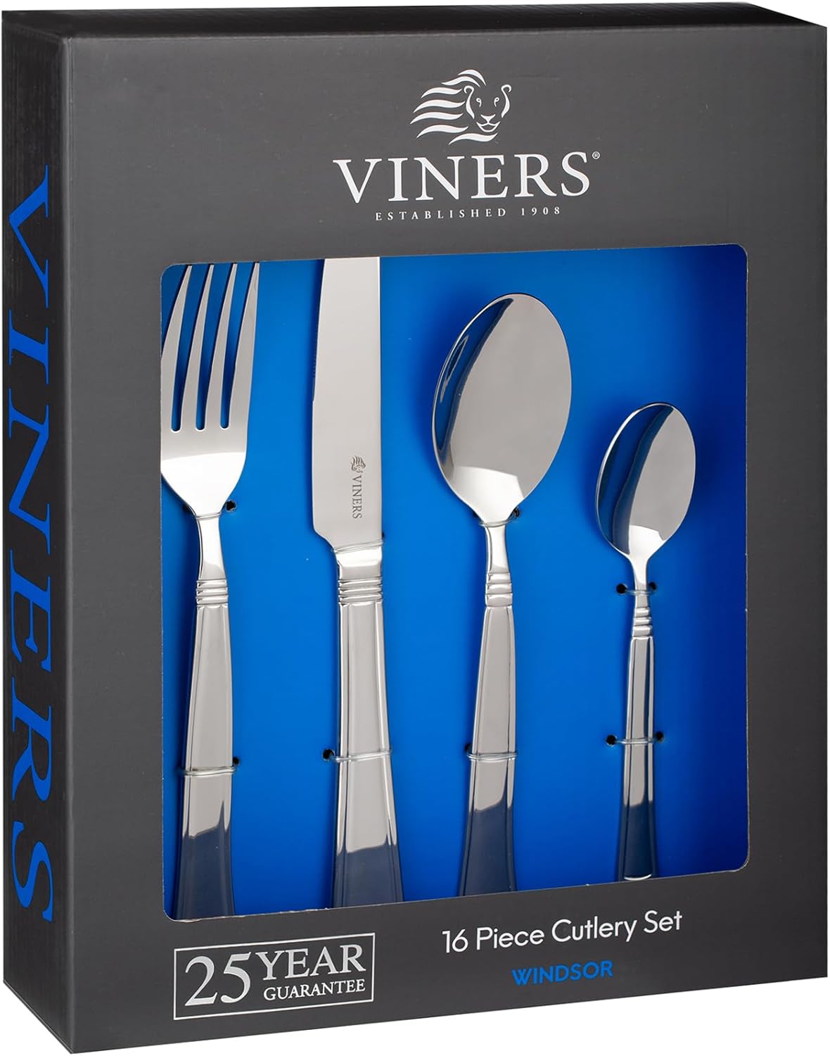 Viners Windsor 18/0 16 PCE Cutlery Set Giftbox : Amazon.co.uk: Home ...