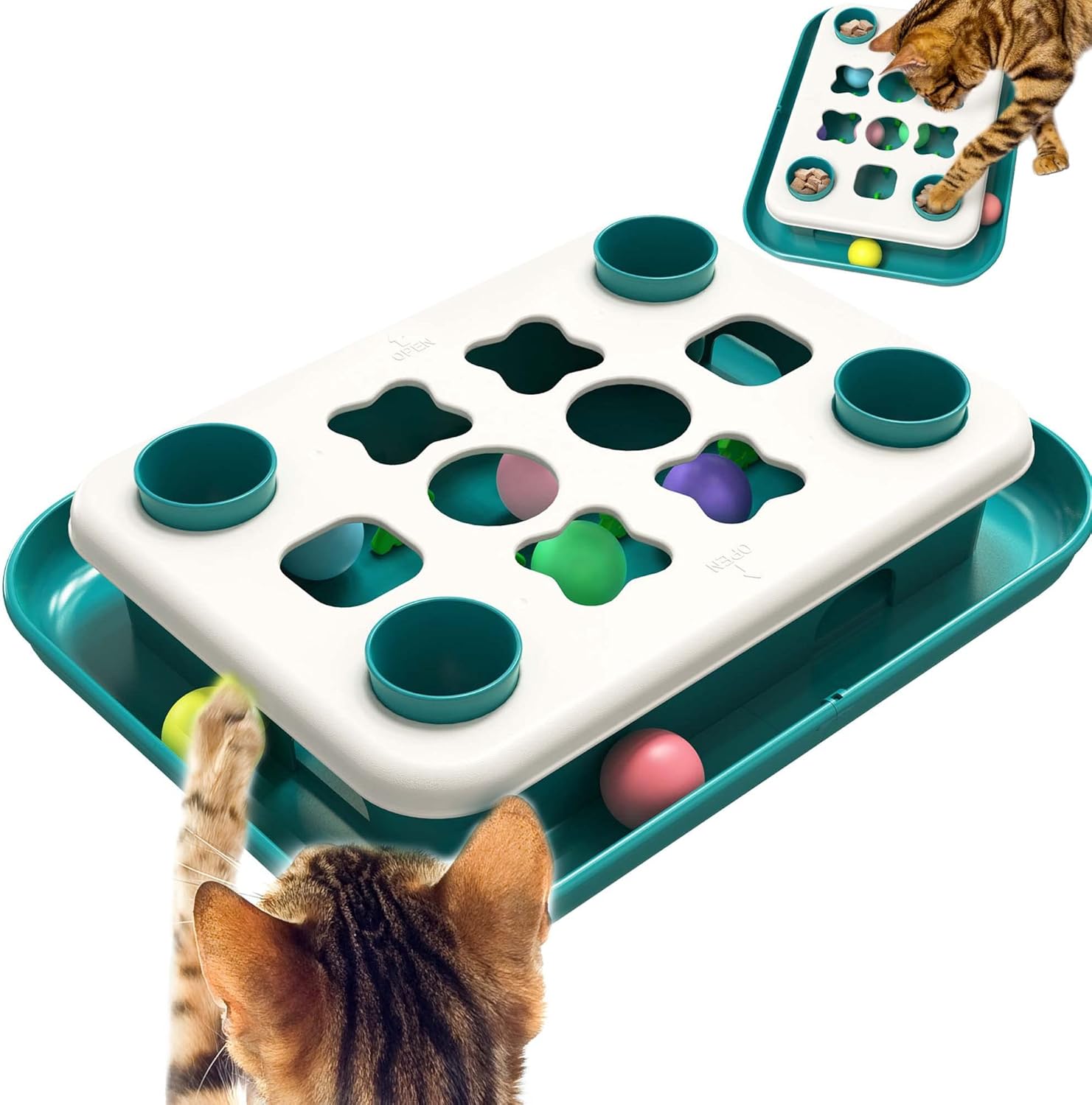 Amazon.com : DeeNiner Cat Ball Track Ball Toy, Multi-Functional Cat ...