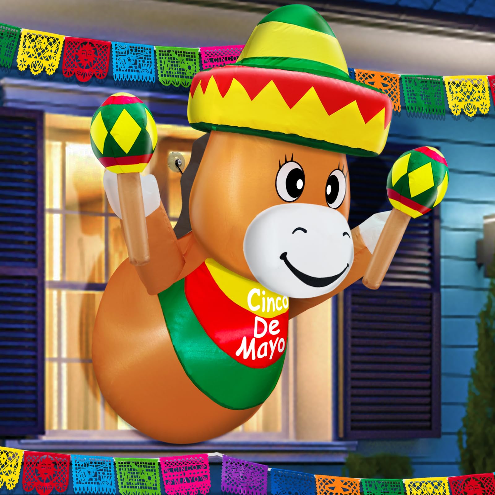 Snapklik.com : TURNMEON 4 Ft Cinco De Mayo Inflatables Decorations ...