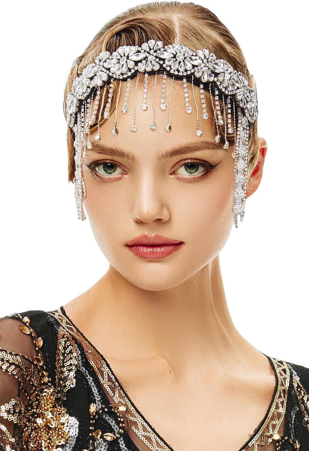 Amazon.com: BABEYOND 1920s Flapper Headpiece Roaring 20s Headband Great ...