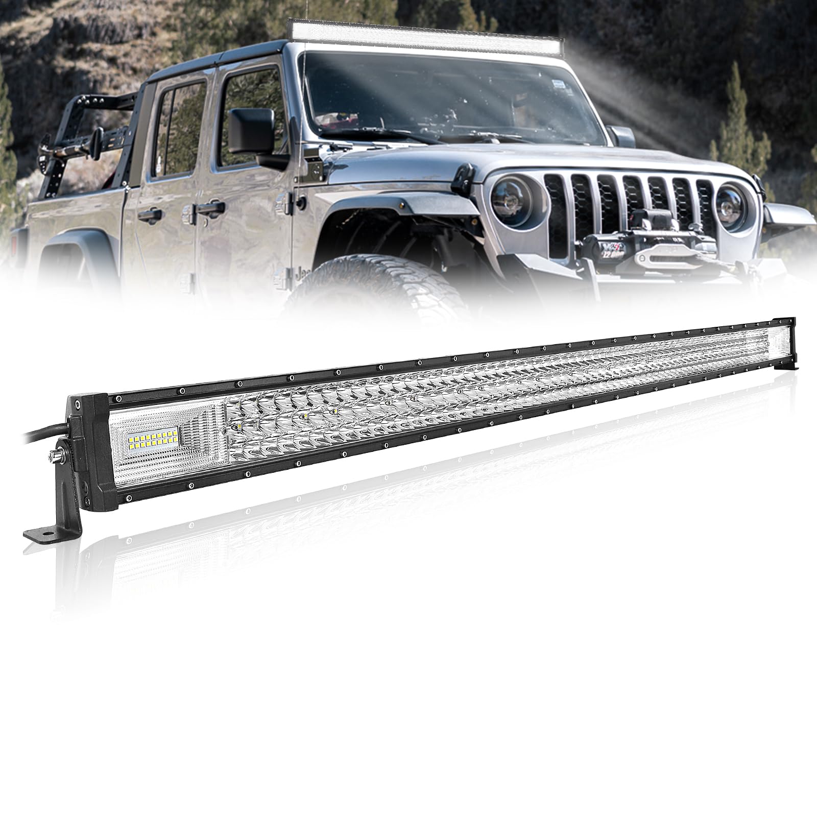 Amazon.com: SKYWORLD Led Light Bar 52 inch Straight 675W Spot Flood ...