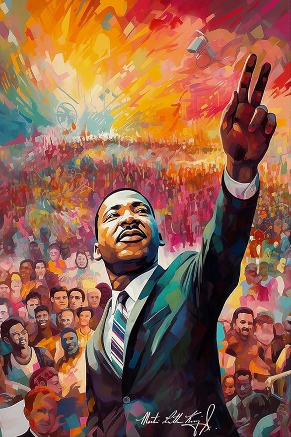 Amazon.com: Ecqizer Inspirational Wall Art Dr Martin Luther King Jr ...