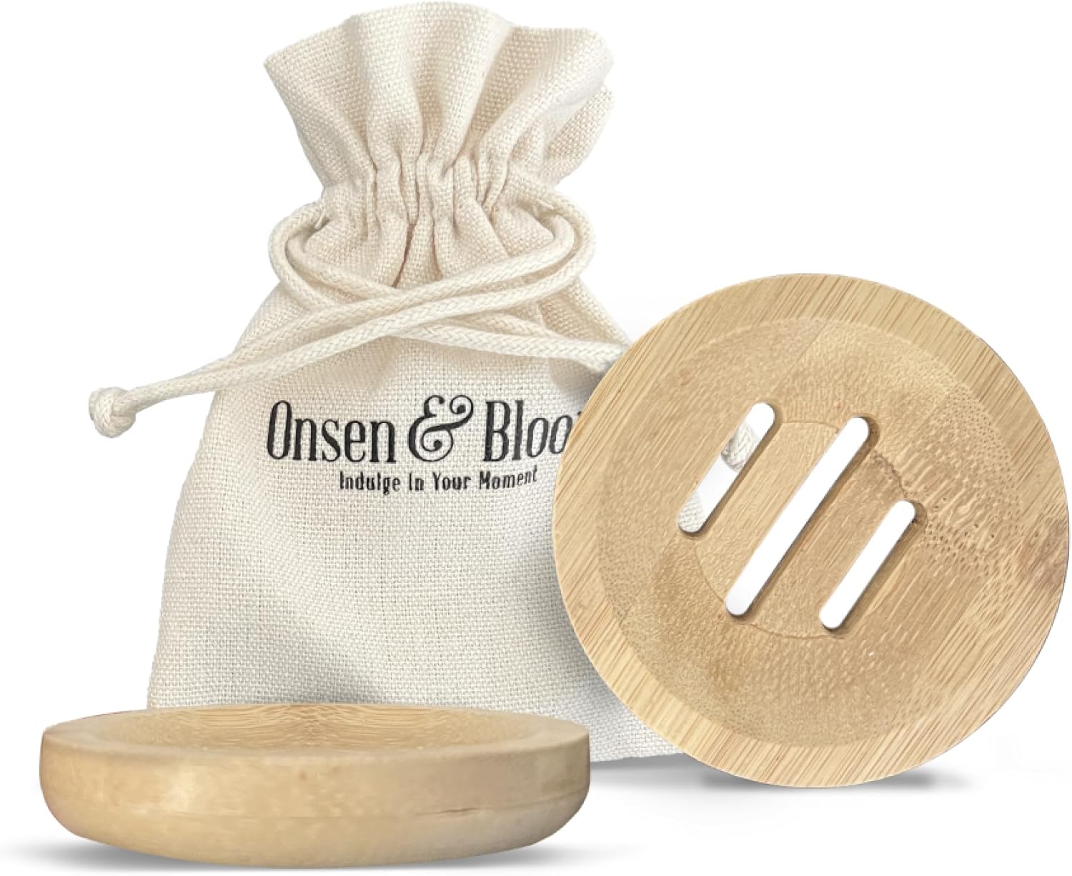 Amazon.com: Onsen & Bloom Bamboo Shower Steamer Tray - Bamboo Soap Dish ...