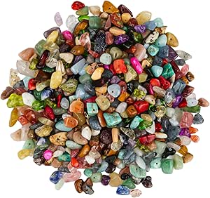 1 Box/500 Pieces Gemstone Beads, 5-8 mm Gemstones with Hole, Natural ...