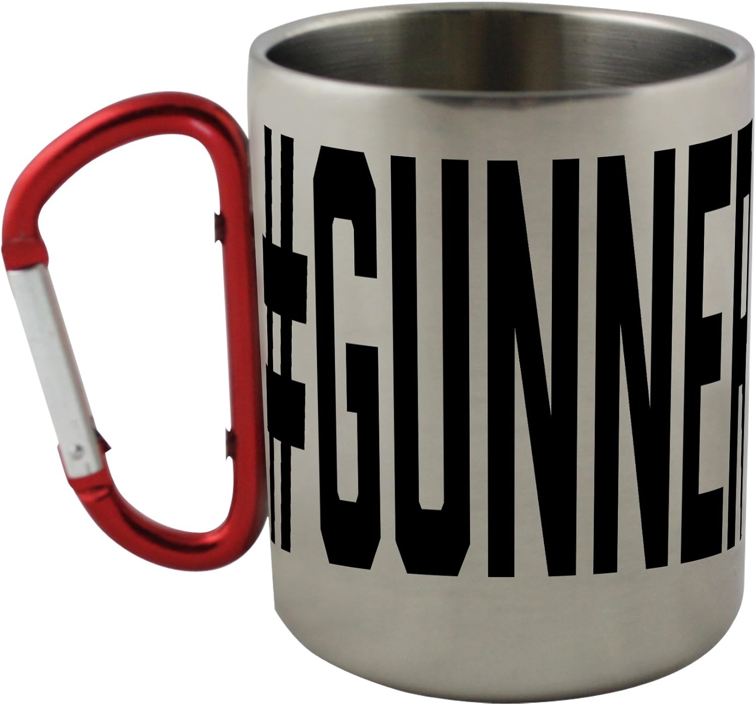 Amazon.com: Stainless steel mug with carabiner handle with #GUNNER ...
