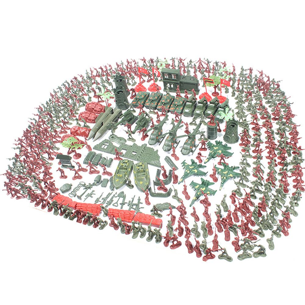 519Pcs Military Soldier Model Toys Set, Army Military Base Fighting ...