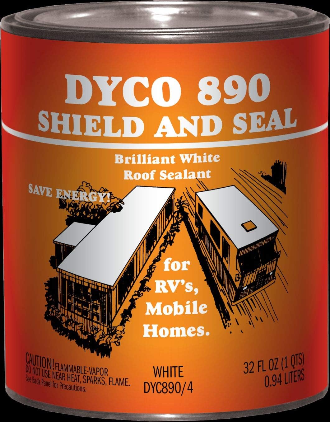 Amazon.com: Dyco Paints Inc 890 Roof Coat White Qt DYC890/4 : Automotive