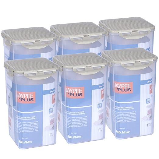 Buy Jaypee Plus Rib Now Beige Home and Kitchen Storage Container 4000ml ...