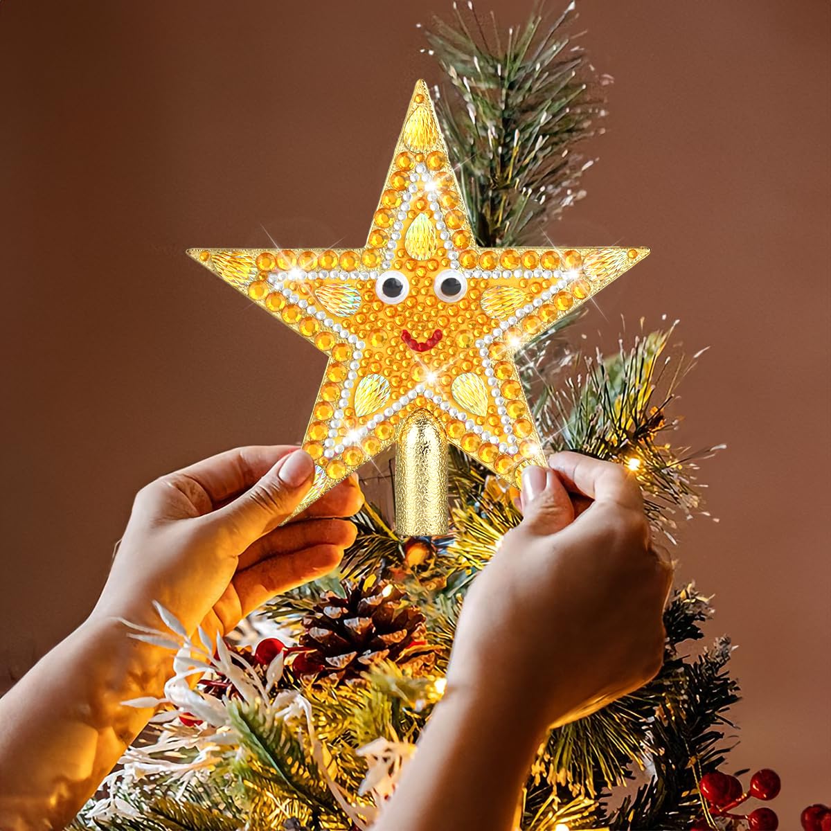 Outdoor Star Tree Topper For Tree Paper Tree Topper, Christmas Tree