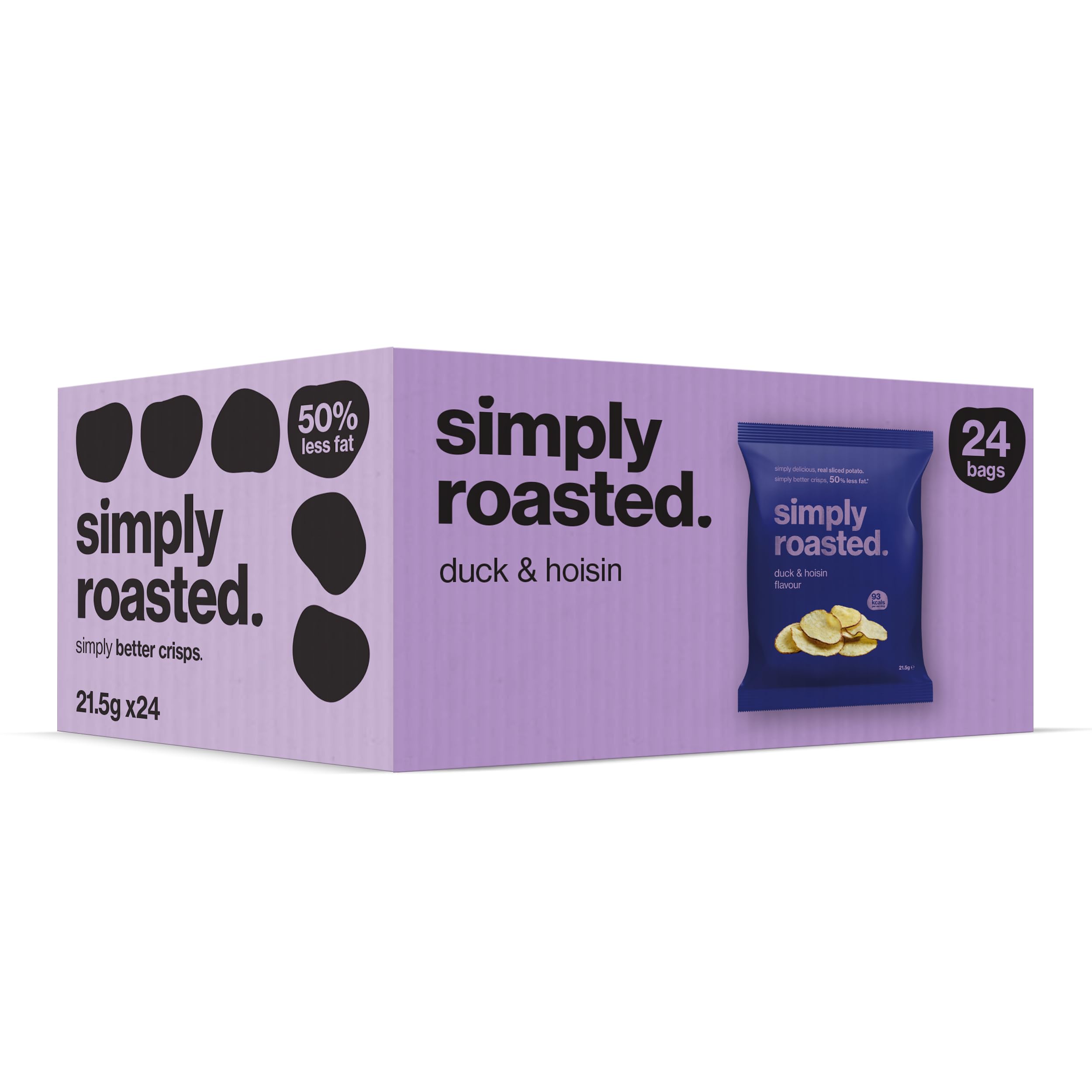 Simply Roasted – Duck & Hoisin Flavour Crisps 24 x 21.5g | 50% less fat ...