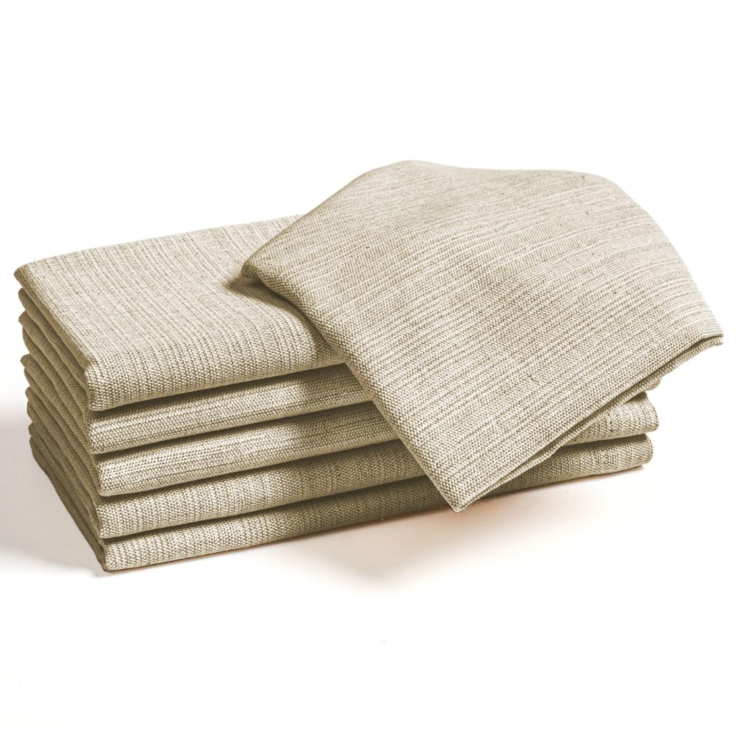 Amazon.com: Comfy-co Cloth Napkins Textured Set of 6-100% Cotton 18x18 ...