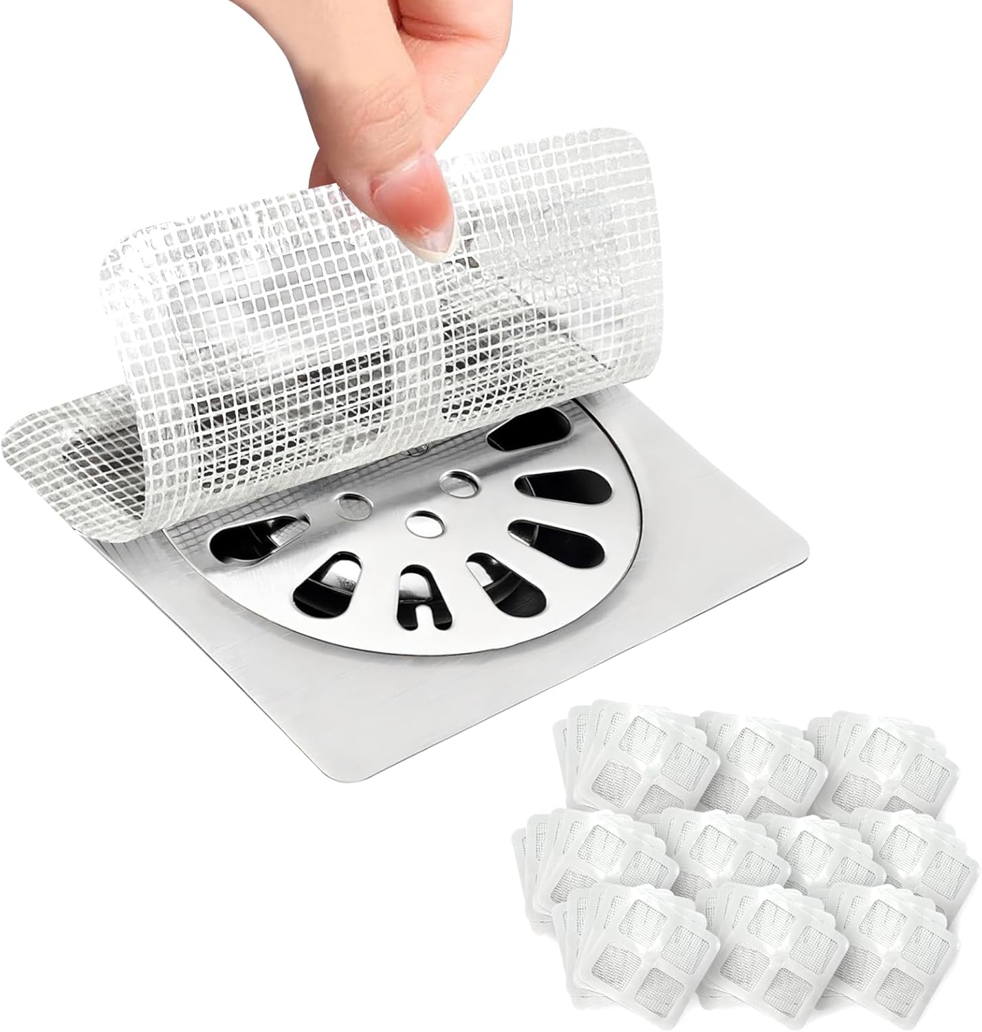 Amazon.com: 50 Pack Disposable Hair Drain Stickers, 4" X 4"Disposable ...