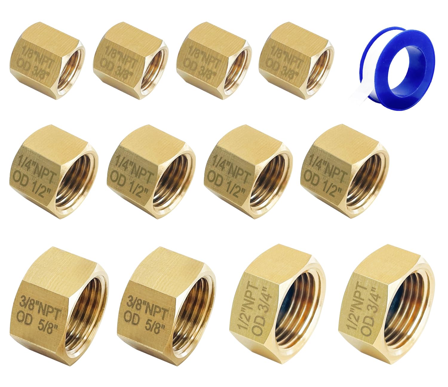 Snapklik.com : Sutekus Pipe Fitting Cap NPT Female Pipe Brass Fitting ...