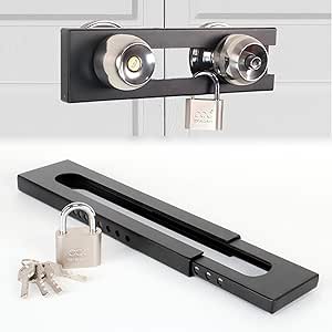 Amazon.com: French Door Security Lock, Adjustable Double Door Lockout ...