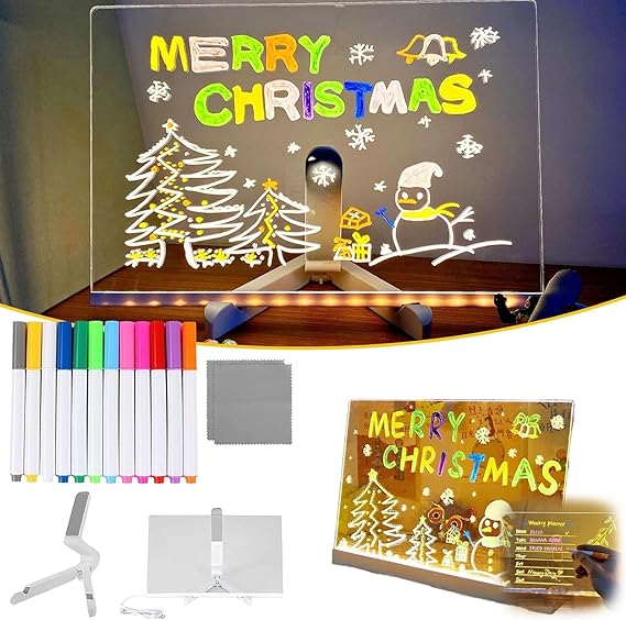 Amazon.com: Cosmody Led Drawing Board, Doodle Glow Led Note Board with ...