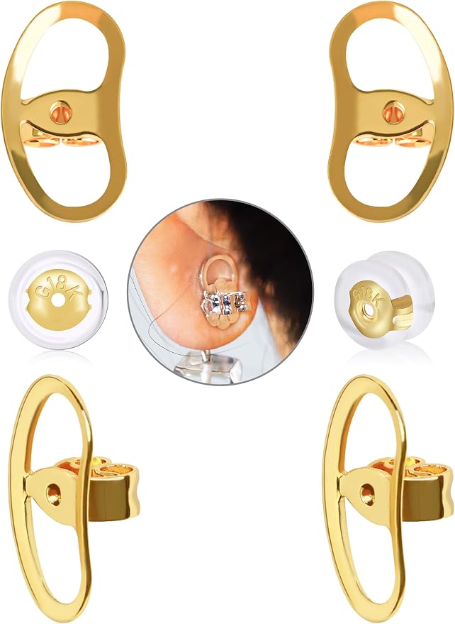 Amazon.com: Earring Backs Replacements for Droopy Ears, Heavy Earrings ...