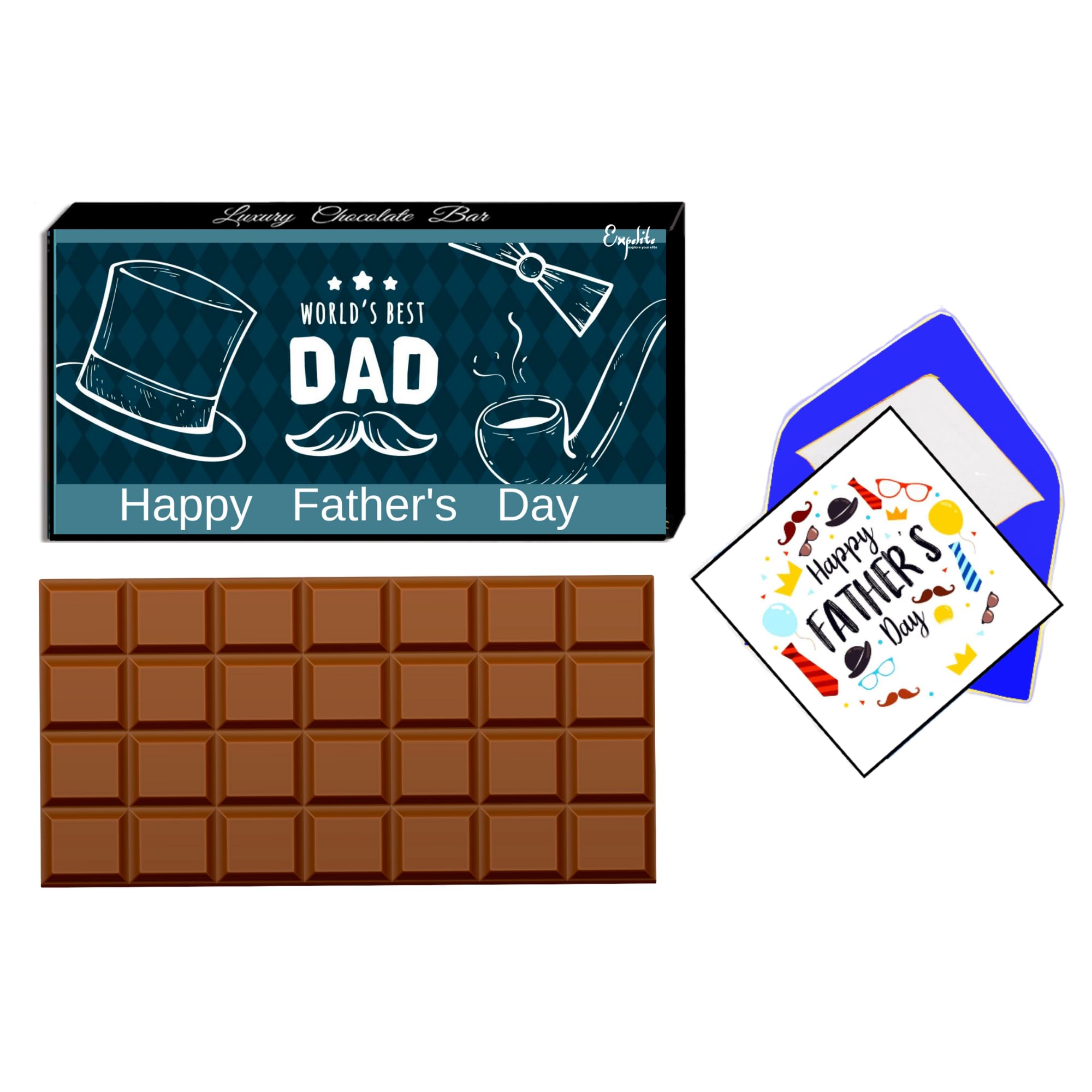 Expelite Happy Fathers Day Gift | 100 Grams Chocolate Gift BAR ...