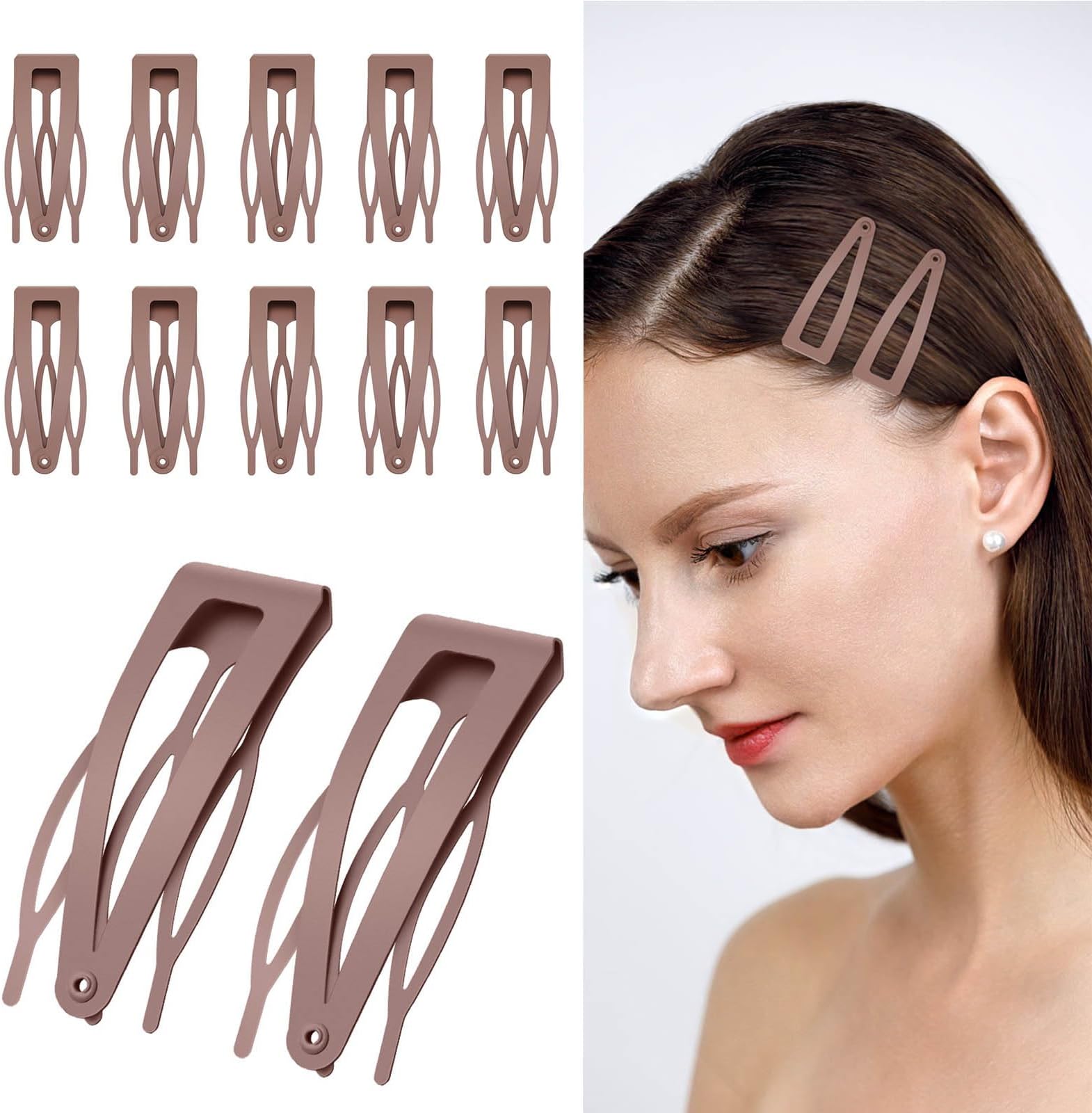 Amazon.com : 40 Pcs Double Grip Hair Clips, Sightor Metal Snap Hair ...