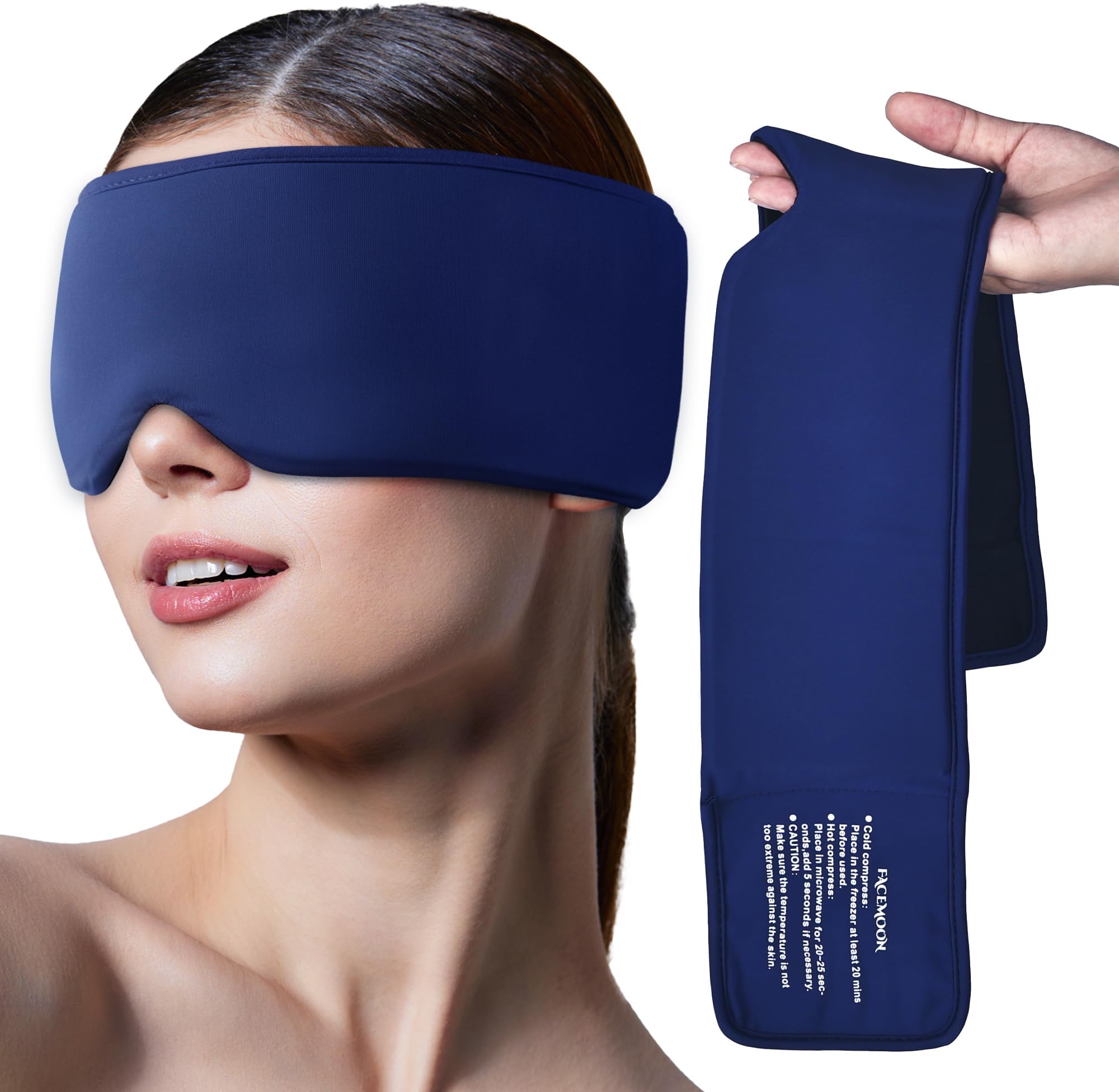 Amazon.com: FACEMOON Migraines Relief Cooling Eye Mask: FSA/HSA ...