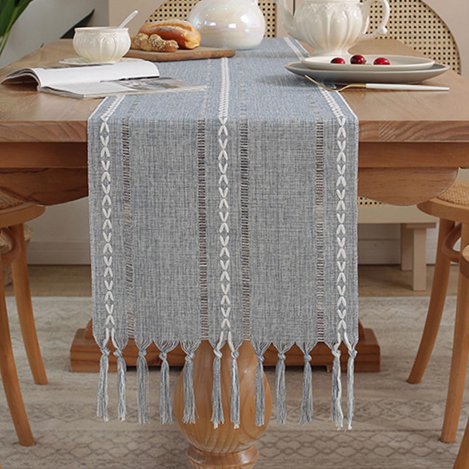 Amazon.com: KINBOSD Rustic Table Runner 108 Inches Long, Boho Table ...