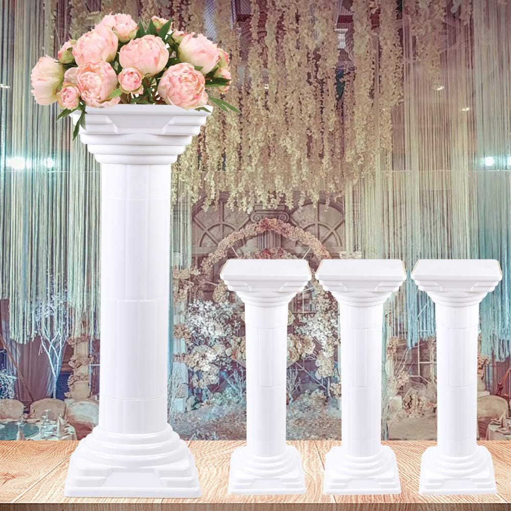 Amazon.com: LOYALHEARTDY 4Pcs Elegant Wedding Roman Column Set 31 Inch ...