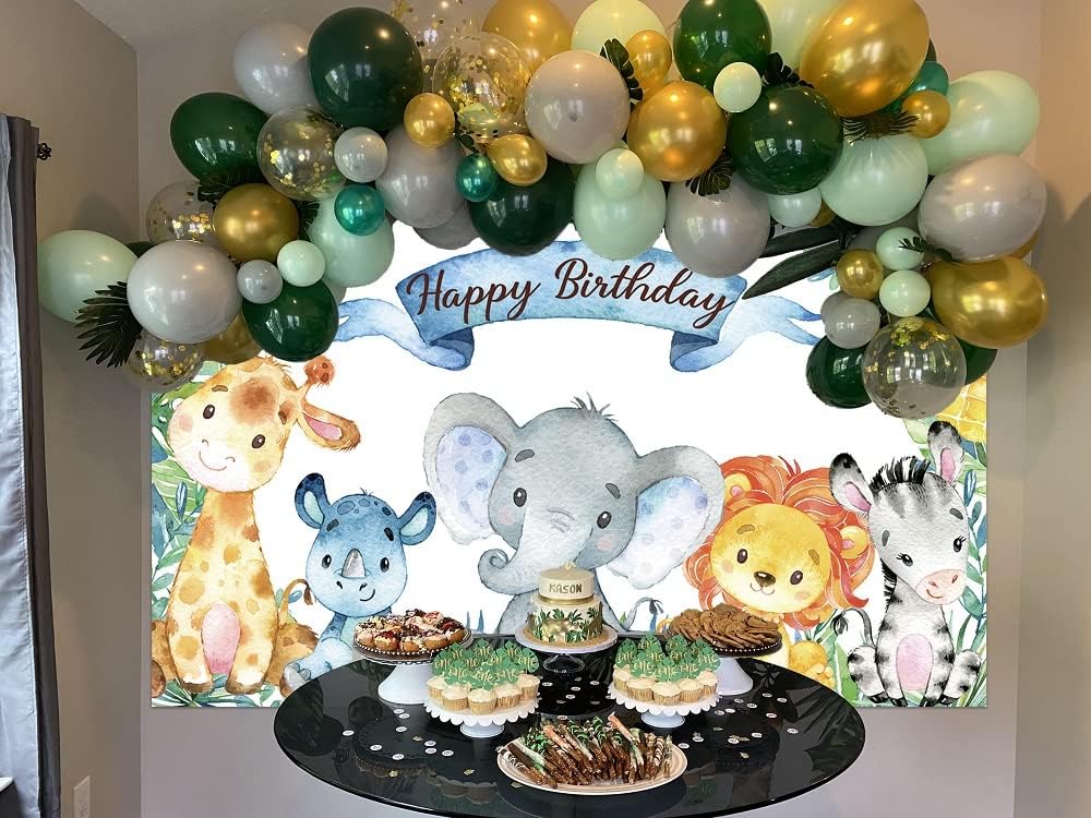 INRUI Jungle Theme Photography Background Cute Wild Animals Elephant ...