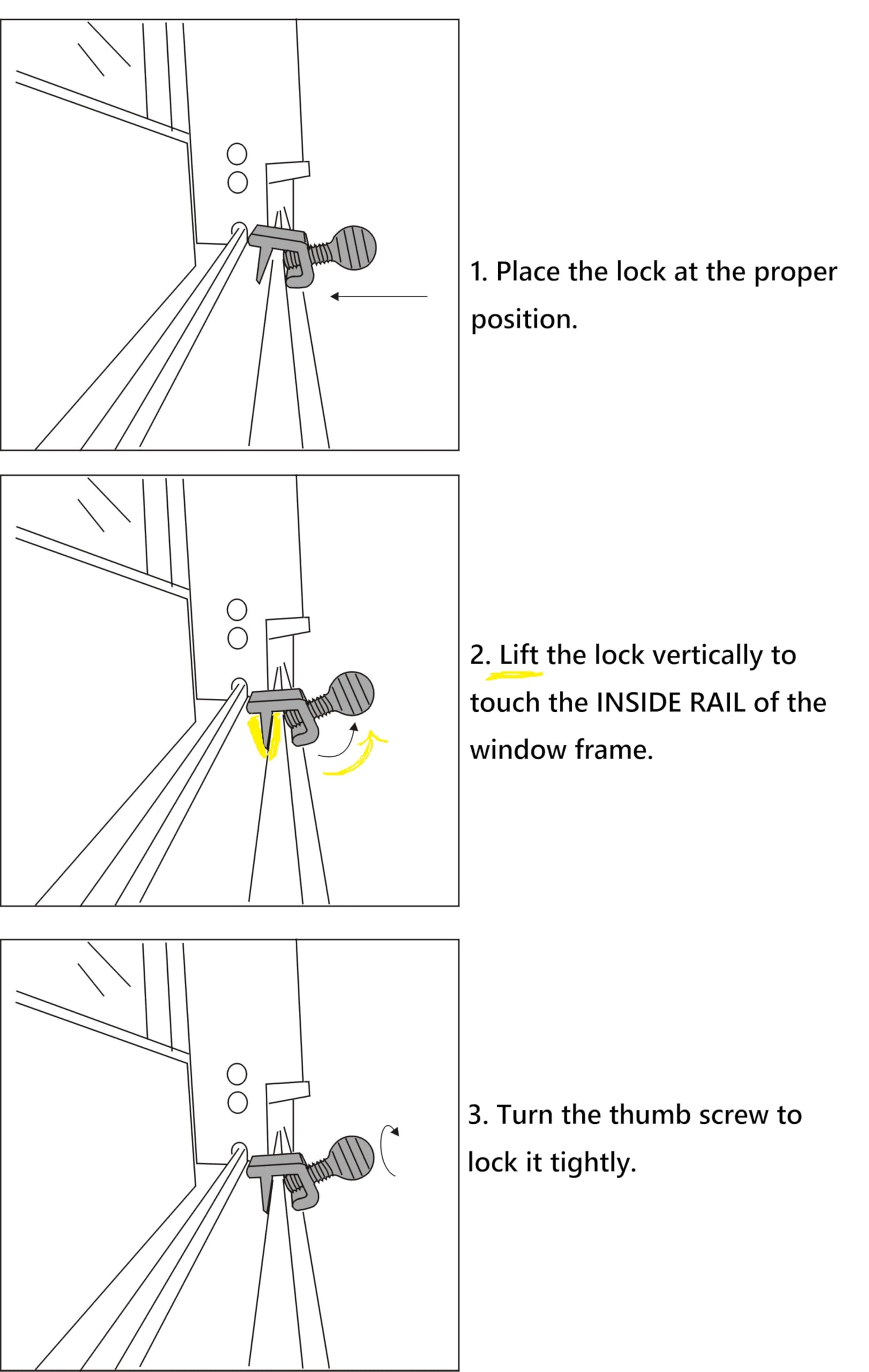 Snapklik.com : QCAA Single Small Sliding Window Security Lock