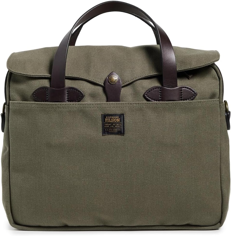 Amazon.com | Filson Men's Rugged Twill Original Briefcase, Otter Green ...