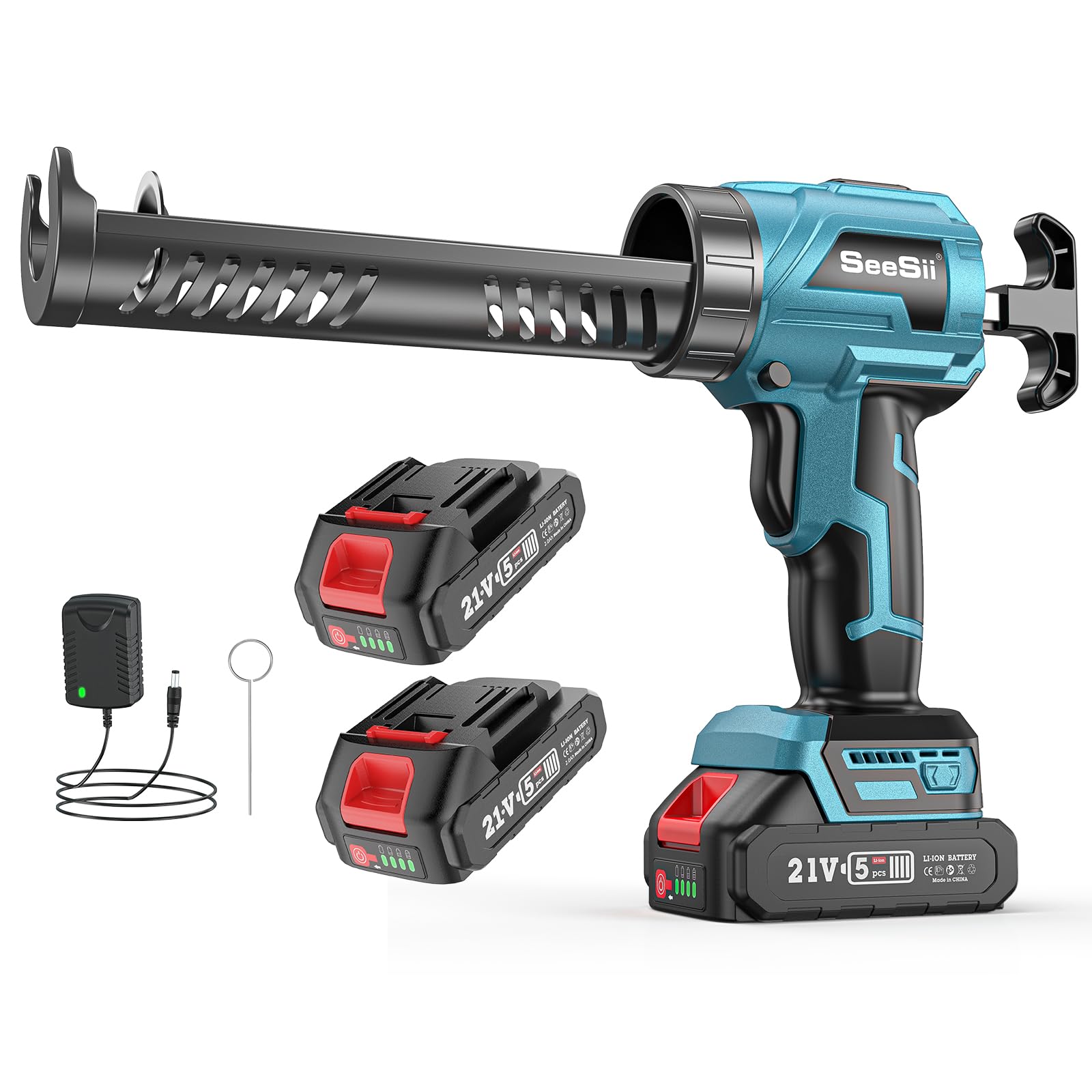 Snapklik.com : SEESII Cordless Caulking Gun, 21V Electric Caulking Gun ...